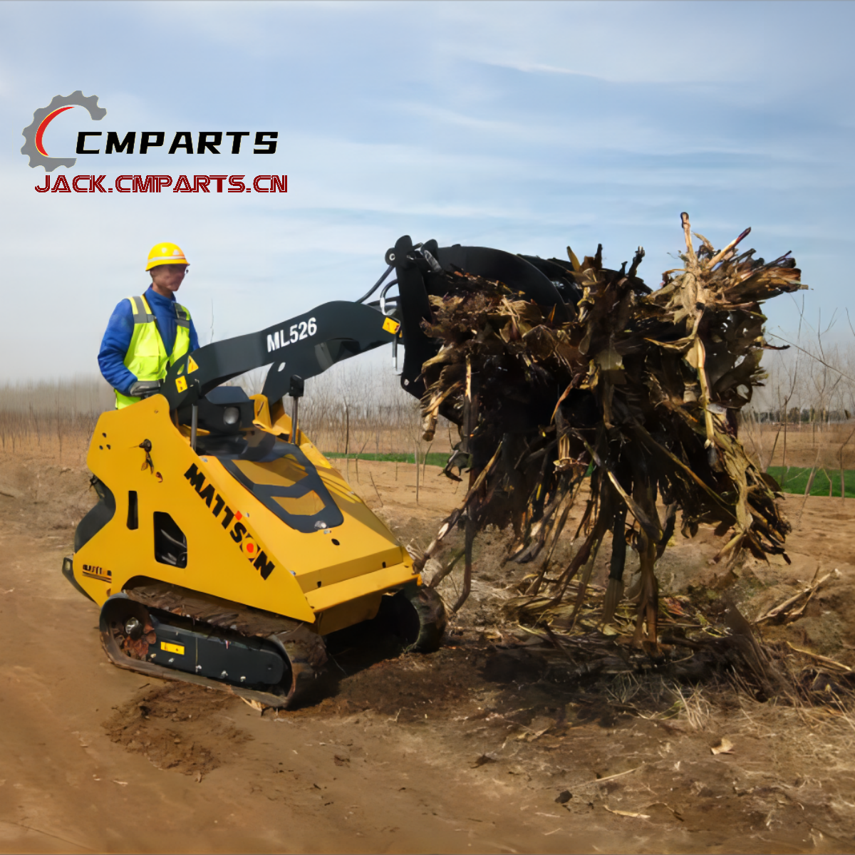 Grapple Root Rake (grass fodder clamp) with Quick Connection For ...